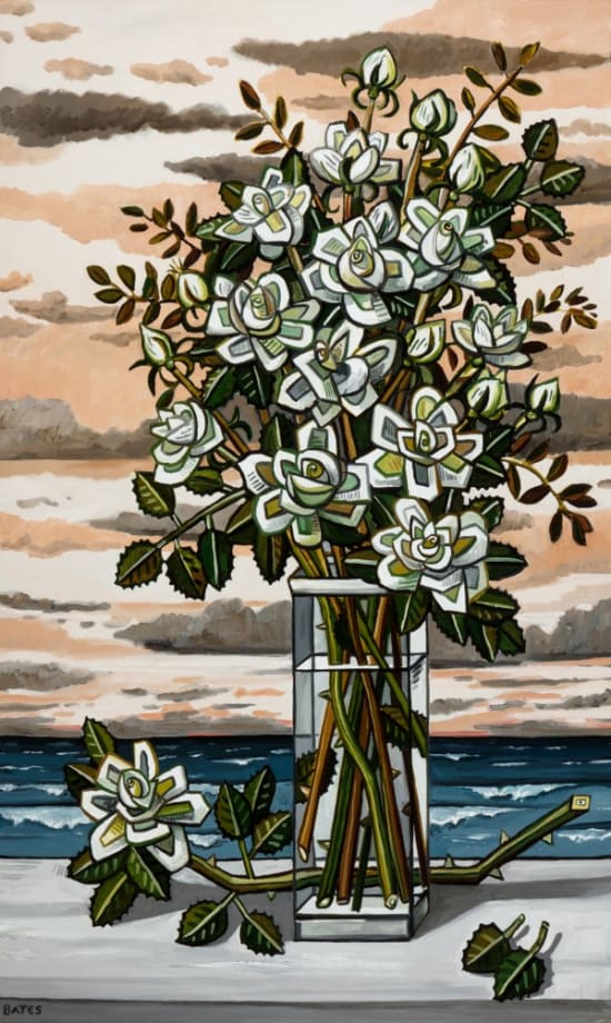 David Bates | Fall Roses, 2017 | Art Basel