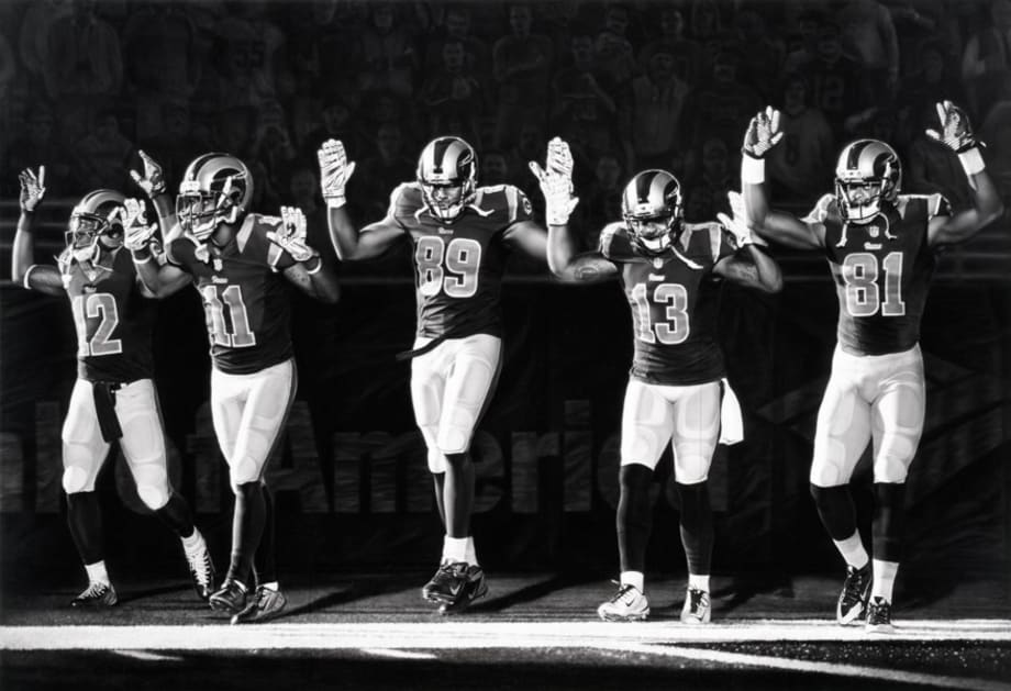 Robert Longo | Untitled (Football Players, Rams, Hands Up), 2016 | Art ...
