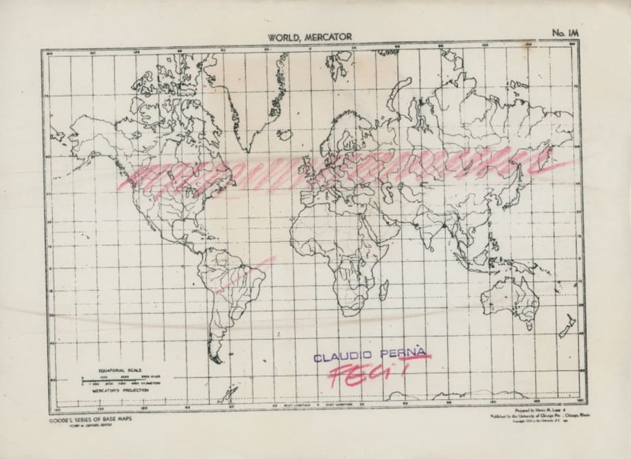 Claudio Perna | Mapa firma Fecit, 1976