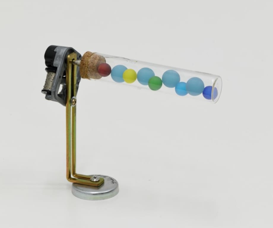 Yukio Fujimoto | REVOLUTION & GRAVITY [rainbow and blue glass balls], 2019