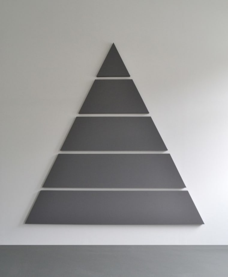 Alan Charlton | Divided Triangle Painting (5 parts), 2015