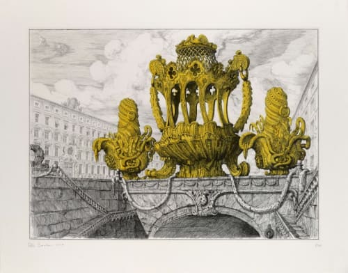 Pablo Bronstein | Design for a cake basket and two muffineers en-suite ...