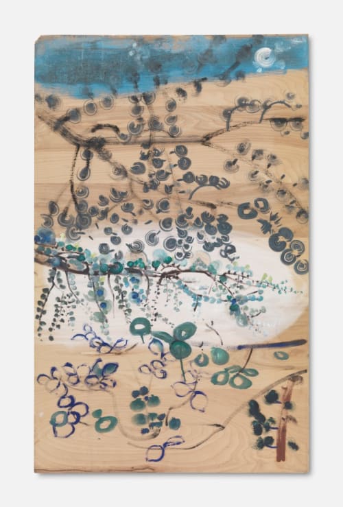 Bill Lynch | Untitled (Branches with Purple/Blue Leaves in Lower Left ...