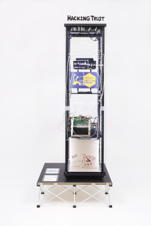 Simon Denny | Modded Server Rack Display: Hacking Trust [Narrative by ...