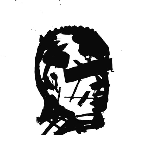 William Kentridge | Head (Man with Redacted Eyes), 2016 | Art Basel