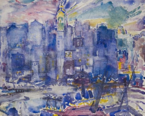John Marin | Downtown from the River, 1910 | Art Basel
