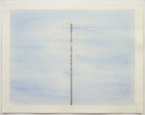 Ed Ruscha | Words #2 (words on a stick), 1985 | Art Basel