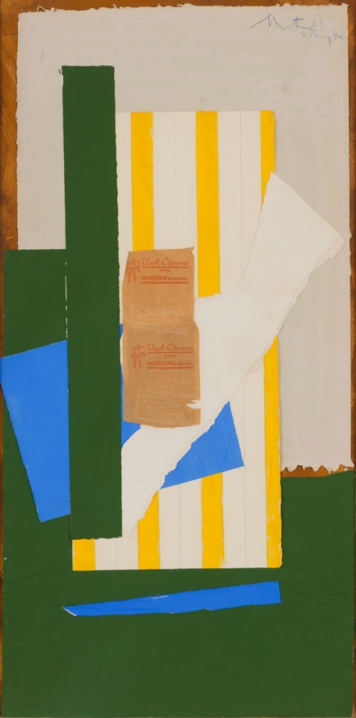 Robert Motherwell | In Green, With Lemon Yellow Stripes, 1976 | Art Basel