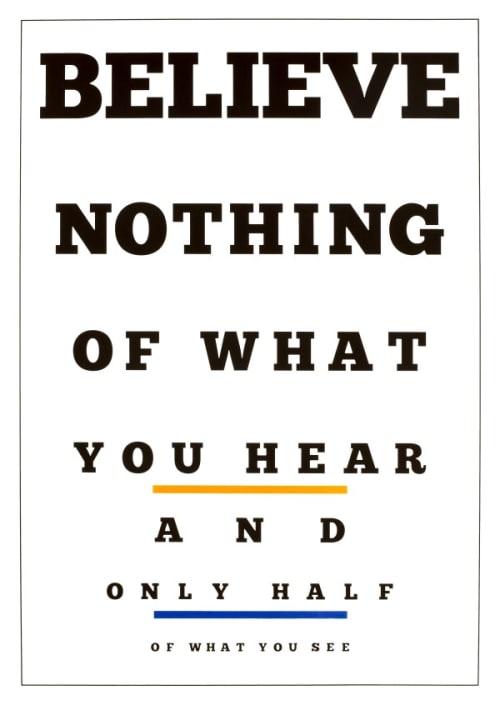 Iván Navarro | Carta Visual (Believe), 2018 | Art Basel