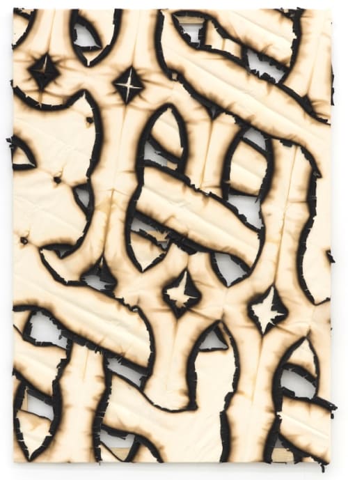 Ariel Schlesinger | Untitled (Burnt canvas), 2017 | Art Basel