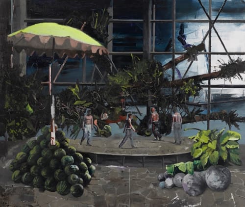 Marius Bercea | Untitled (sundial melon cannon), 2016