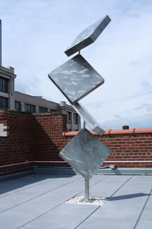 George Rickey | Column of Four Squares Excentric Gyratory II, 1989 ...