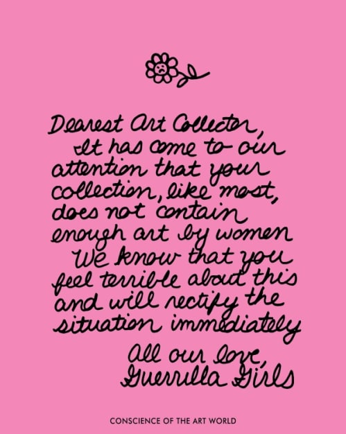 THE GUERRILLA GIRLS | Dearest Art Collector, 1986 | Art Basel